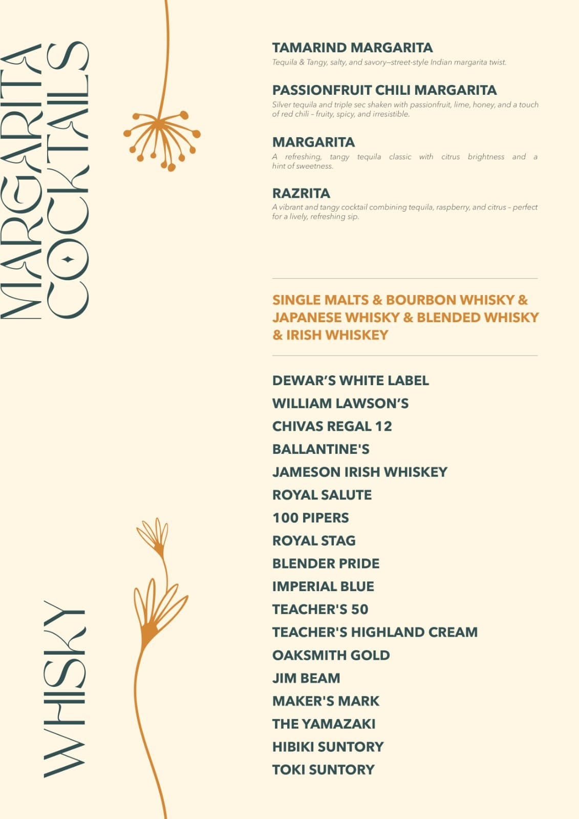 Menu of Oasis Brewery, Whitefield, East Bengaluru