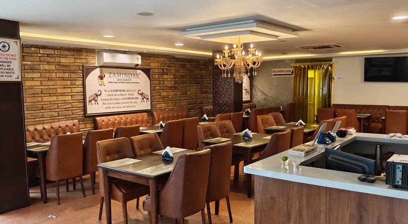 Menu of Zamindar Restaurant, Madhapur, Hyderabad