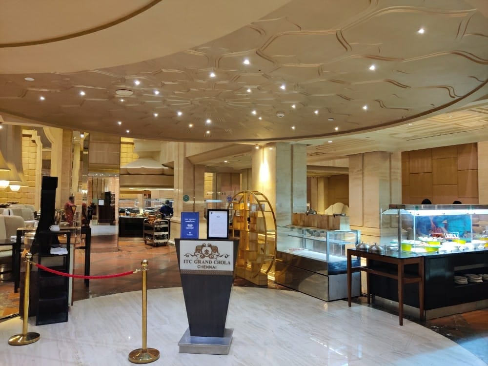 Menu of Madras Pavilion, ITC Grand Chola, Chennai